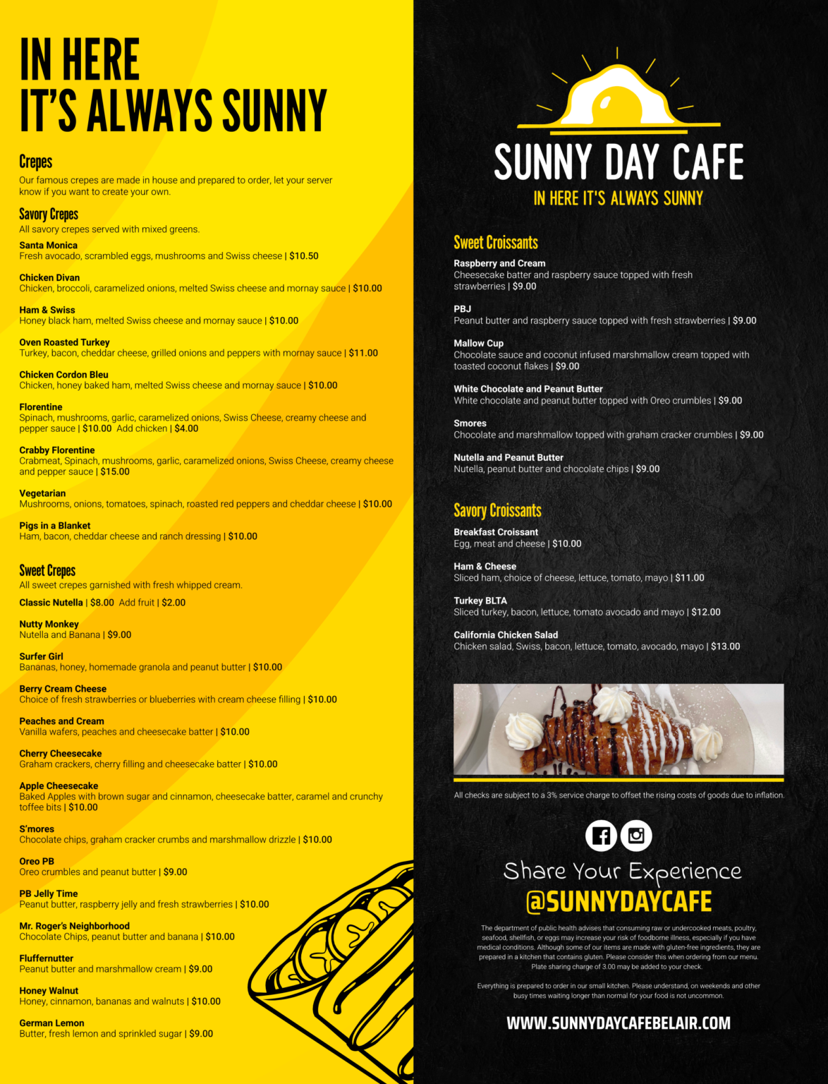 Menu - Sunny Day Cafe