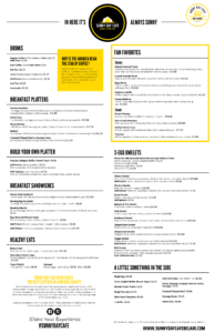 Menu - Sunny Day Cafe
